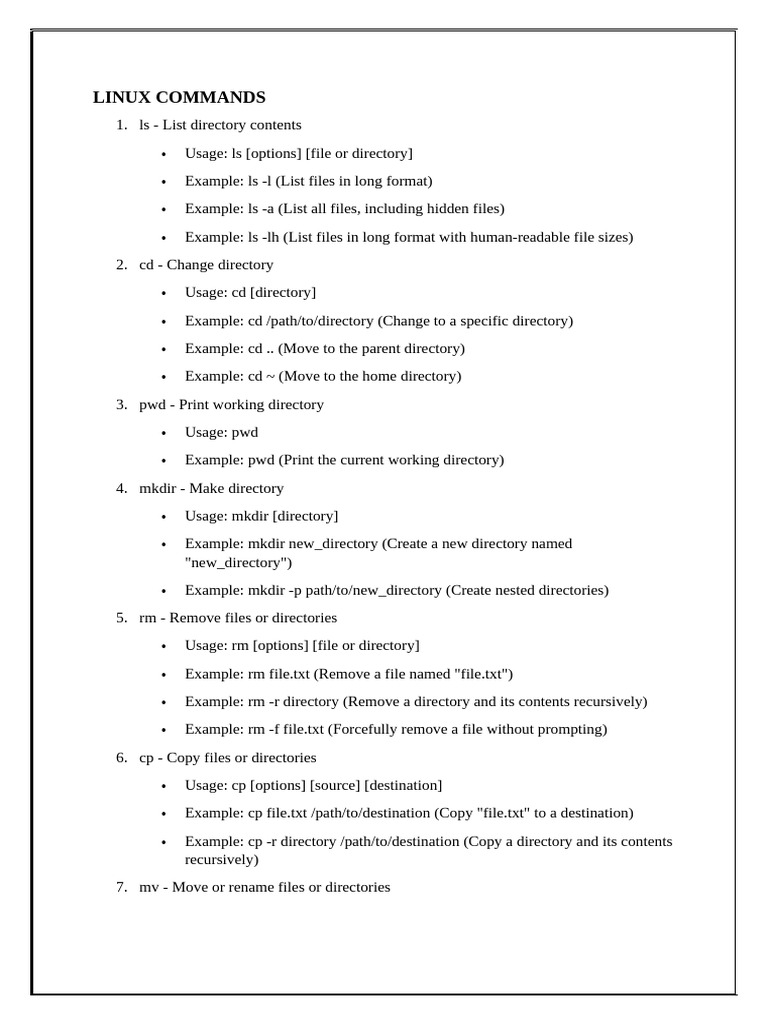Linux Commands | PDF