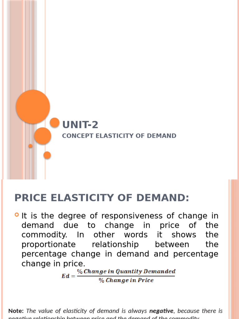 Elasticity of Demand | PDF