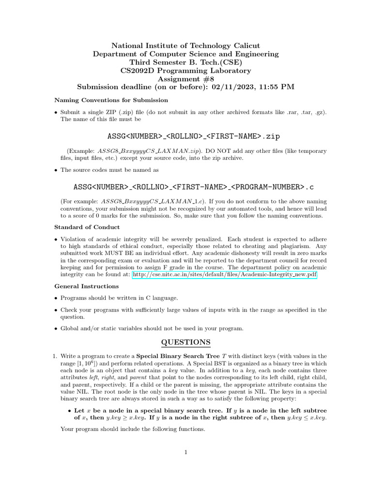 PD Lab Assignment 8 | PDF