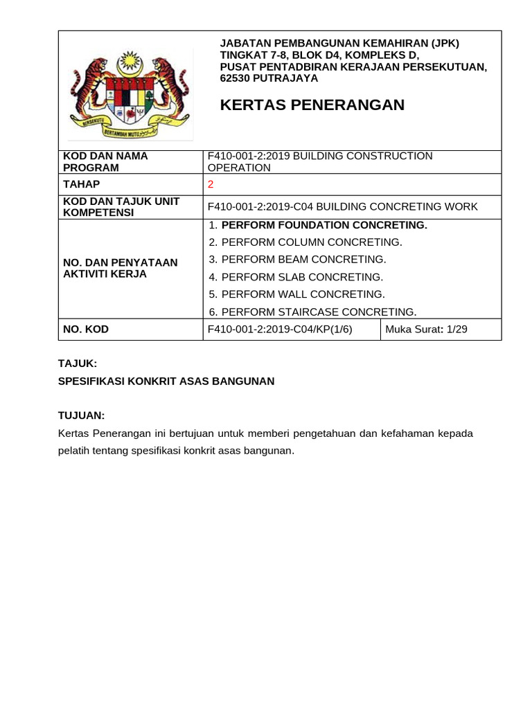 F410-001-2-2019-C04 KP (1-6) (Putih) | PDF