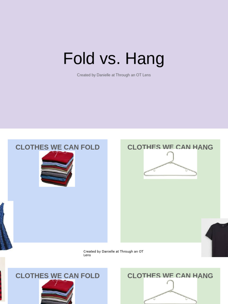 Folding vs. Hanging Clothes Guide | PDF