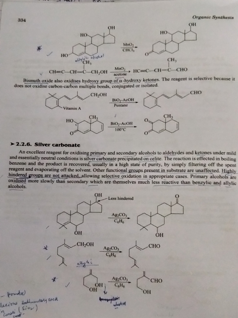 oxidation of alcohols using different reagents | PDF