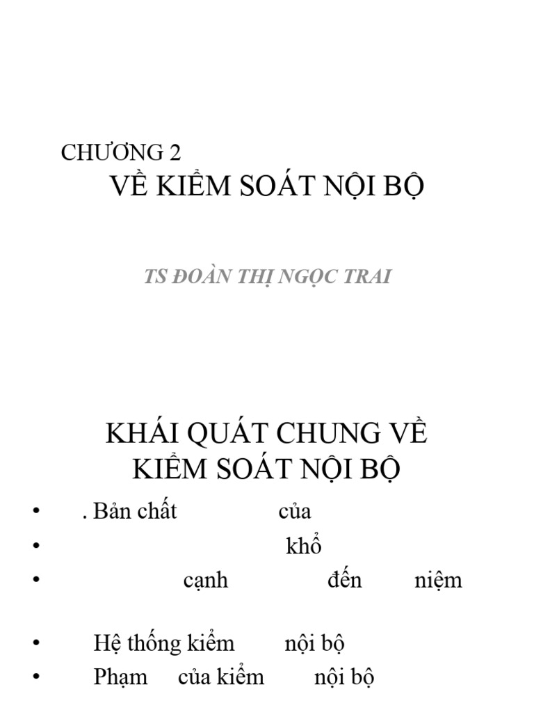 CHƯƠNG 2-khái quát chung về KSNB | PDF