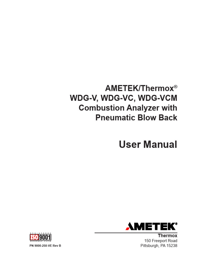 3.manual - AMETEK - O2 - Model WDGVC | PDF