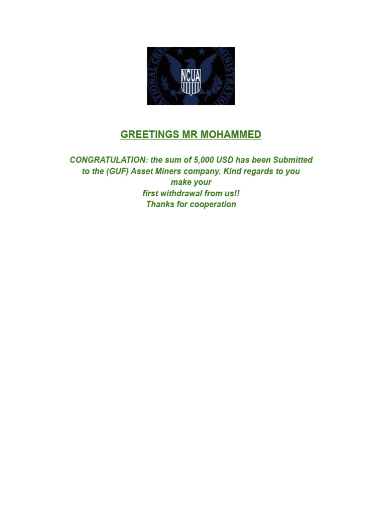 Asset Miners Management Approval | PDF