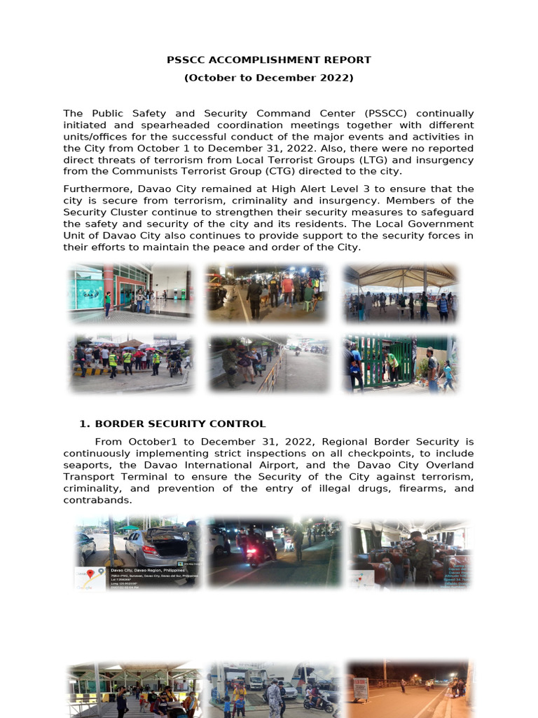 4th QTR (October to December 2022) Narrative Accomplishment Report (1) | PDF