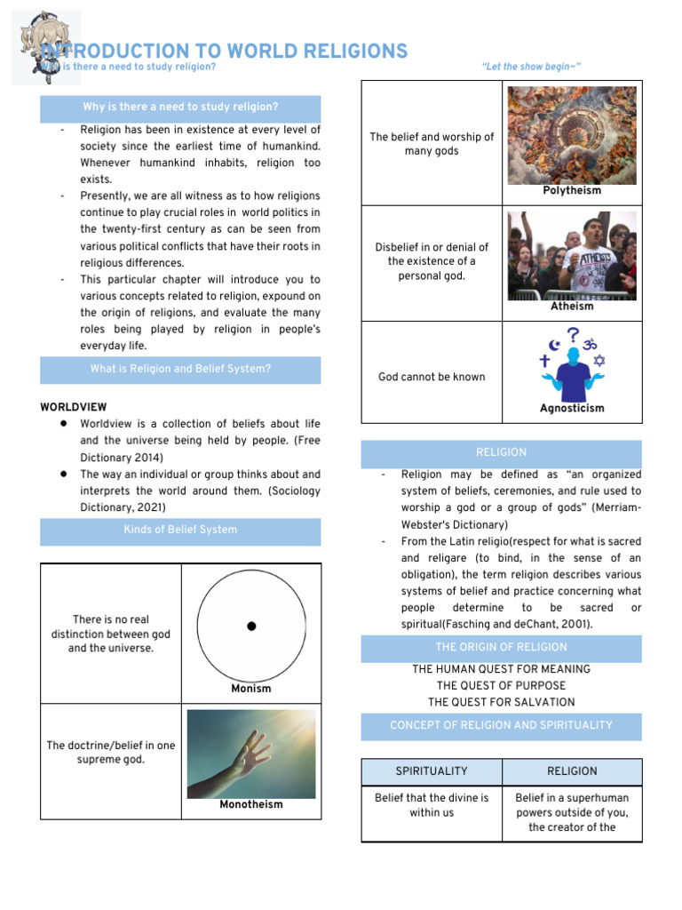 Overview of World Religions and Beliefs | PDF | God | Monotheism