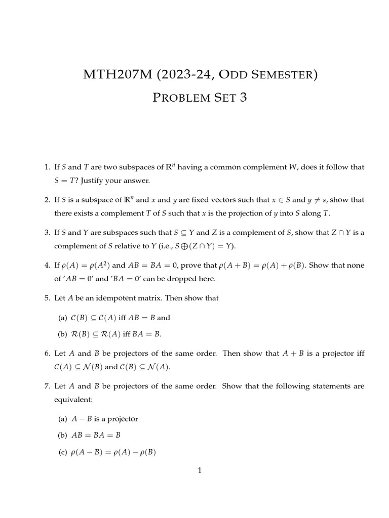 Problem Set 3 | PDF