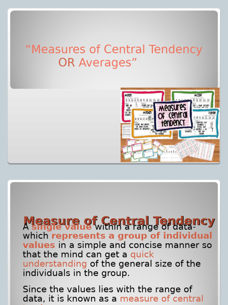Measures of Central Tendency | PDF