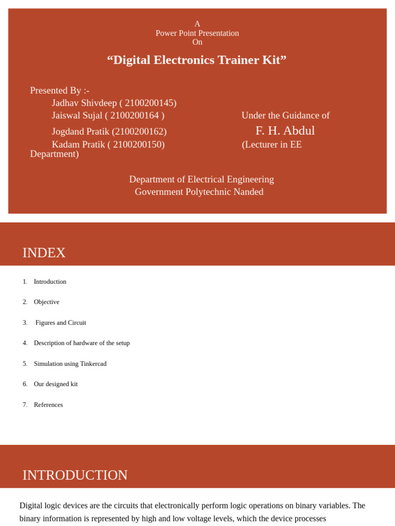 Digital Electronics Trainer Kit Pdf