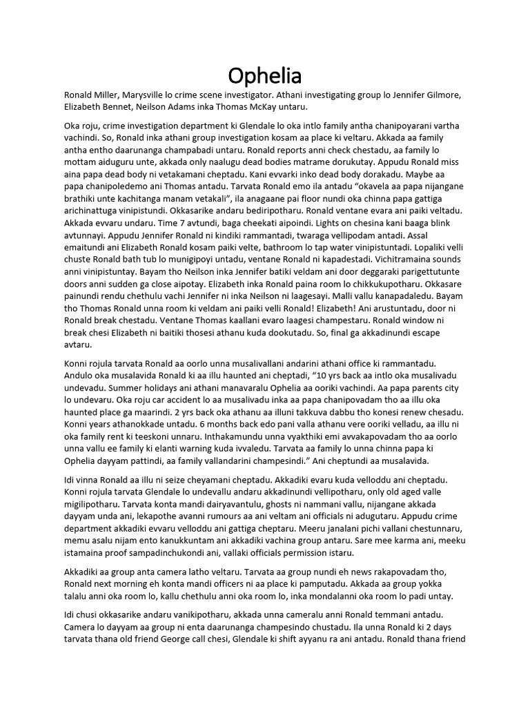 Ophelia | PDF