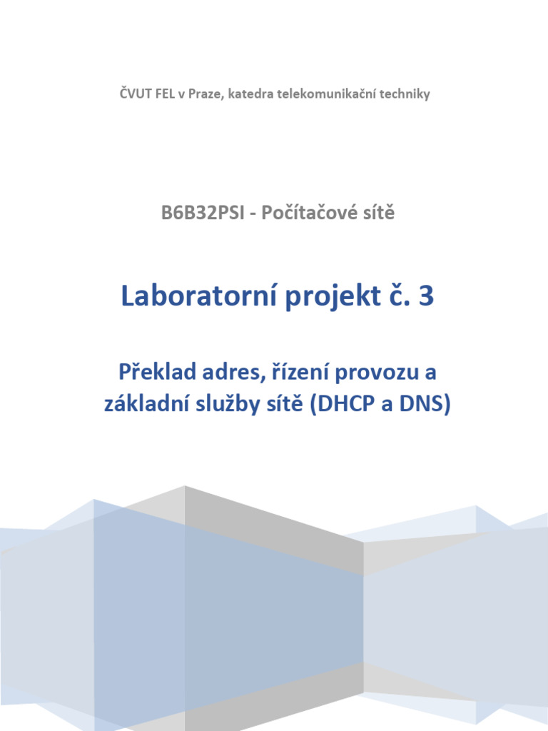 LAB-3 DHCP,DNS_v1.31-jen zadaní | PDF