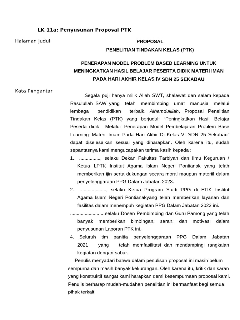 LK11 Lokakarya PTK | PDF