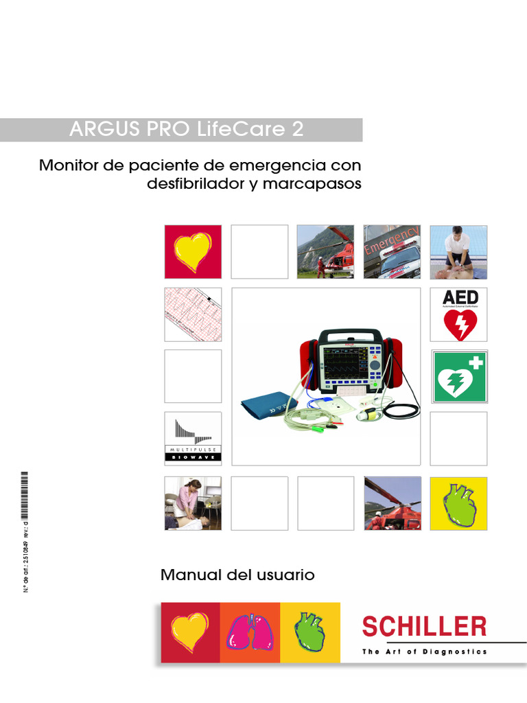 Manual Schiller Monitor Life Care 2 | PDF | Electrocardiografia | Presión sanguínea