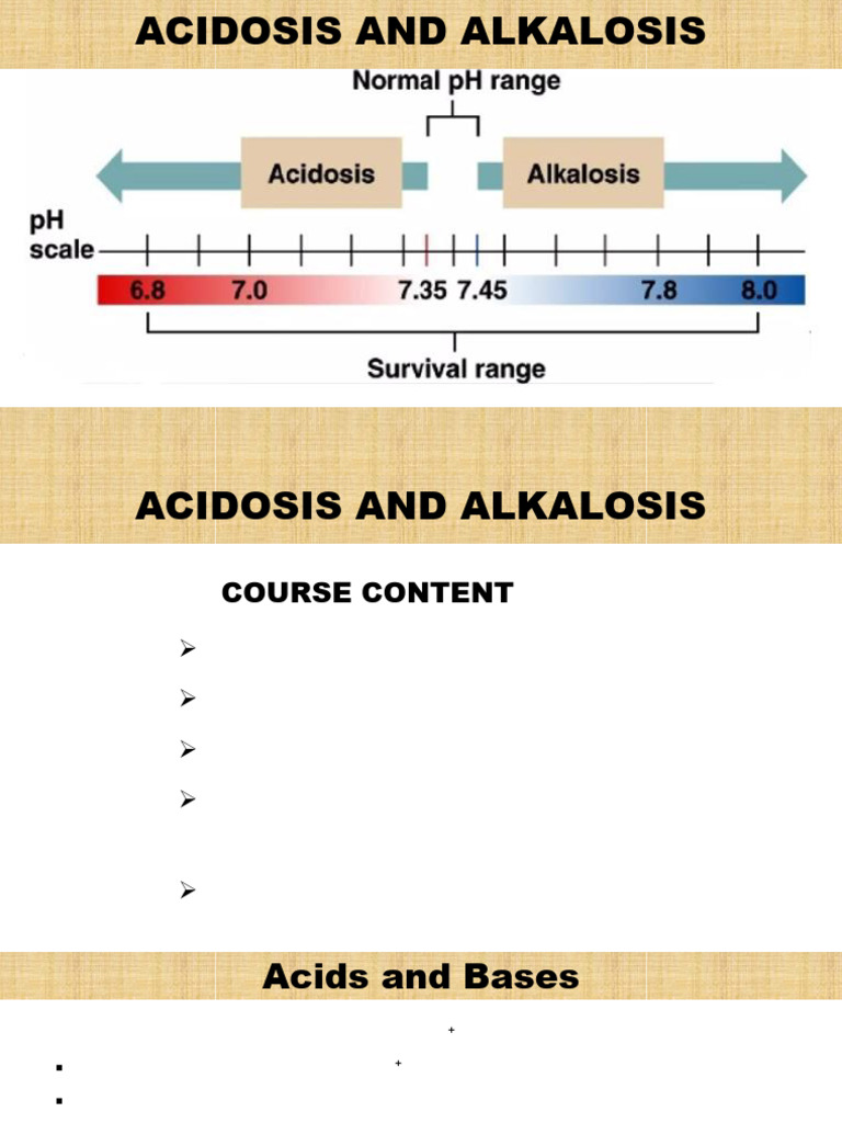 Acidosis and Alkalosis | PDF | Buffer Solution | Cooking, Food & Wine
