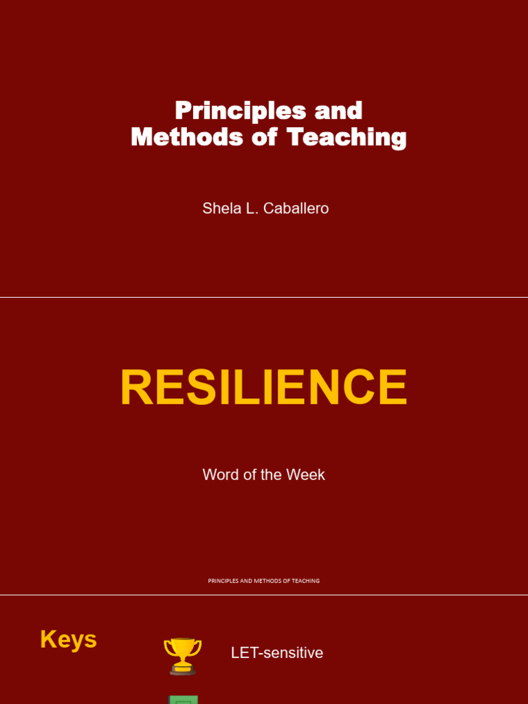 Principles and Methods of Teaching | PDF | Classroom Management ...