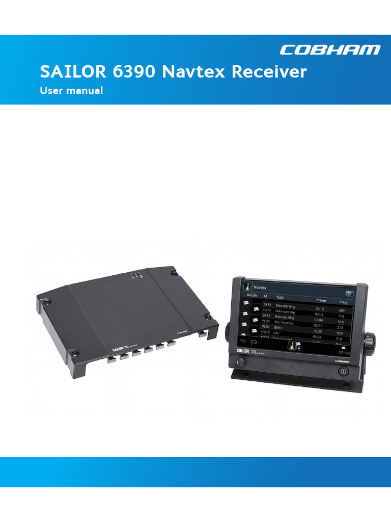User Manual Sailor 6390 Navtex Receiver1 | PDF