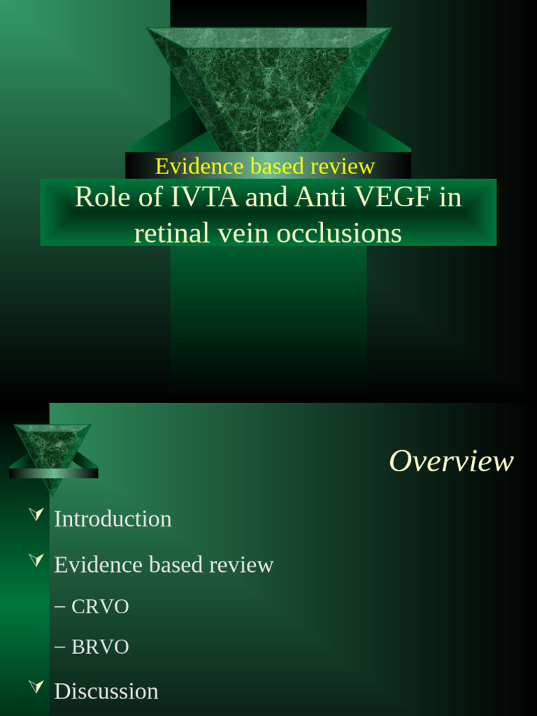 Vein Occlusion Pre Final | PDF