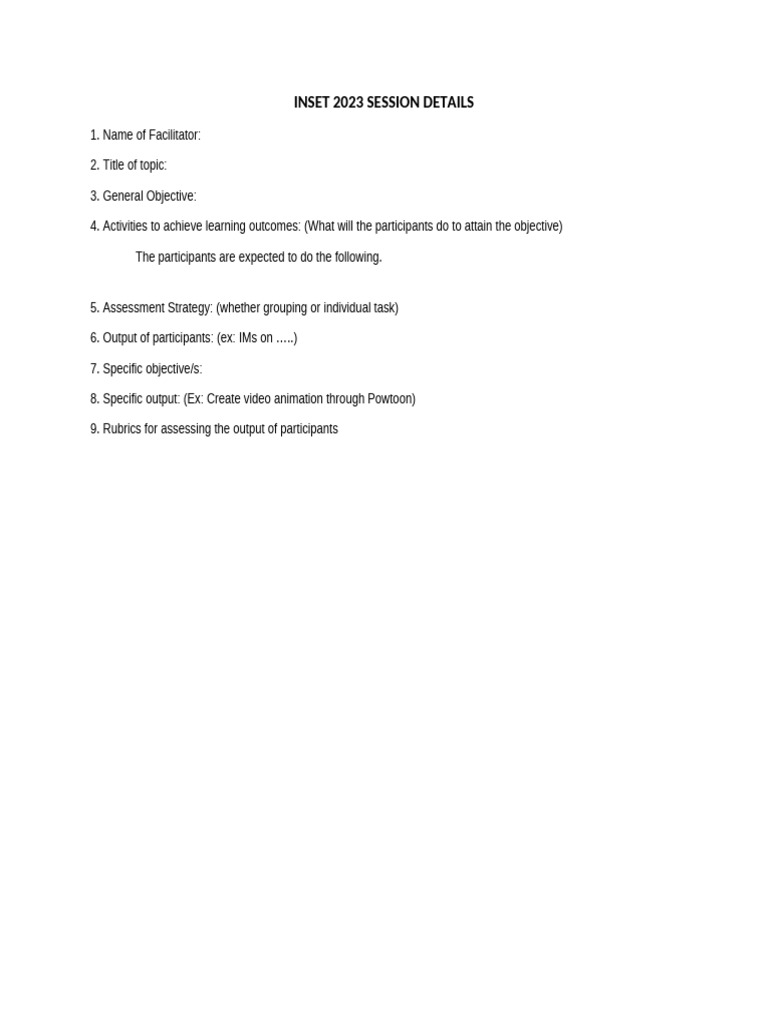 Inset 2024 Session Details | PDF