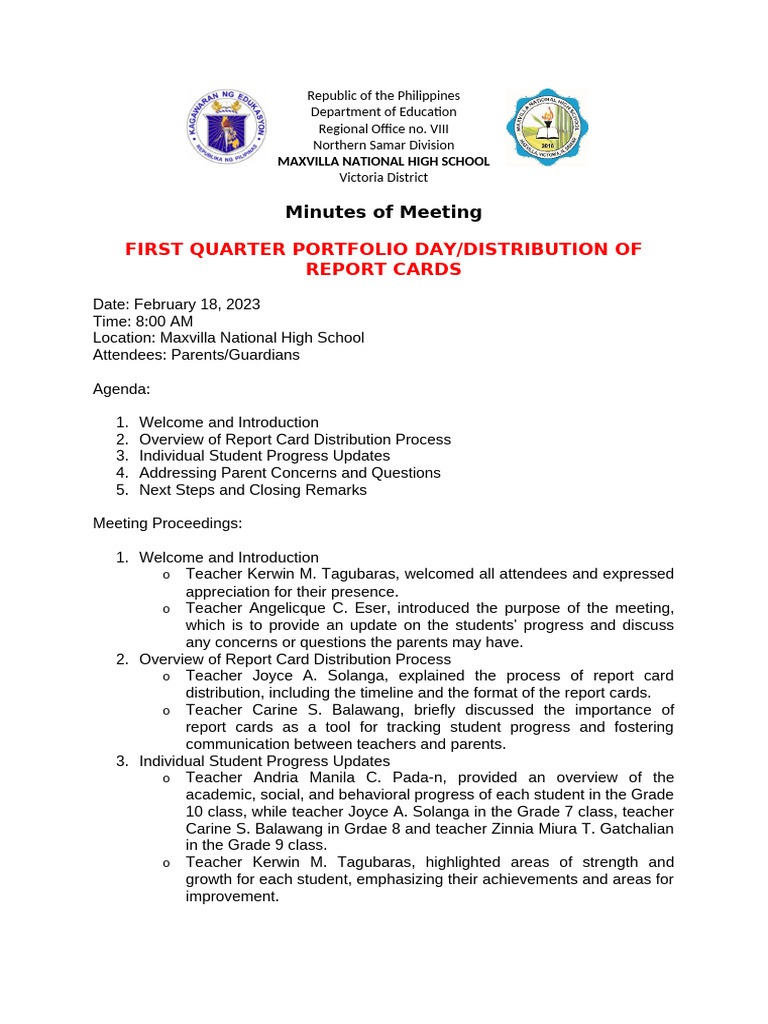 1st-Quarter Portfolio Minutes | PDF