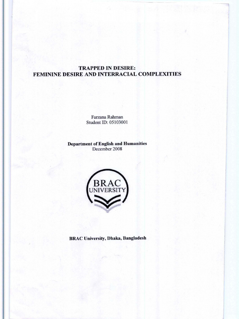 Trapped in Desire Feminine Desire and Interracial Complexities | PDF