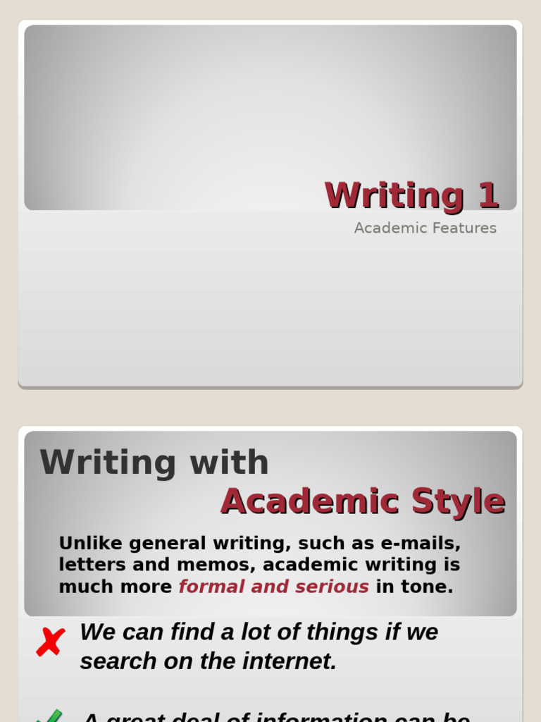 Academic Style | PDF