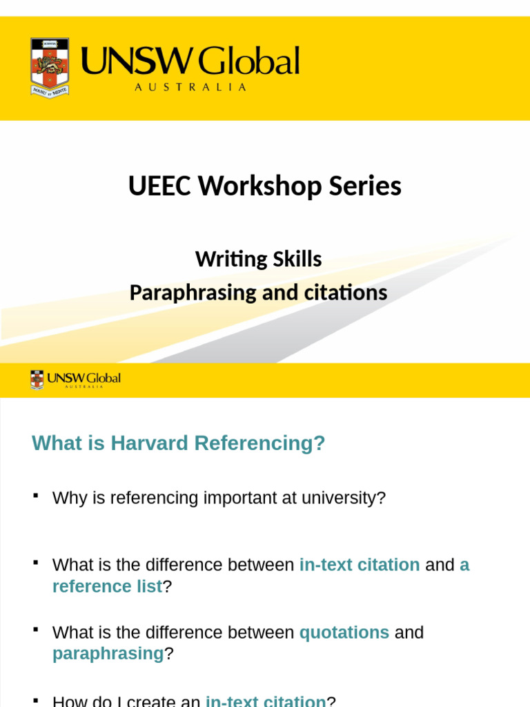 Paraphrasing Citation INTRO | PDF