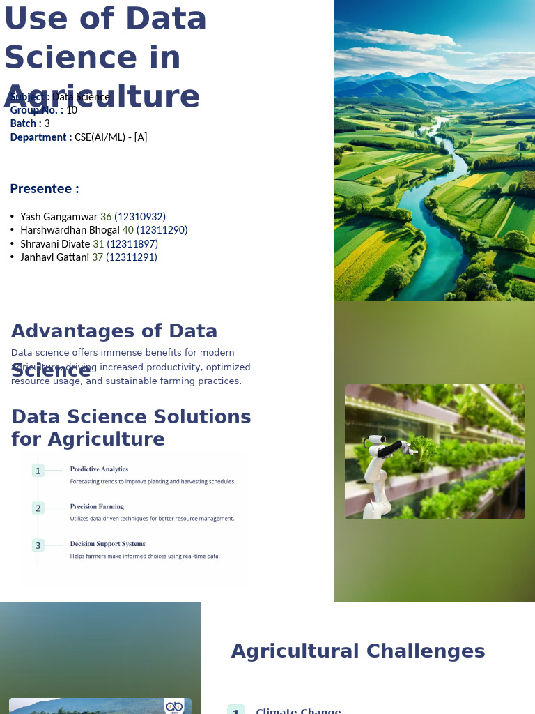 Use of Data Science in Agriculture | PDF