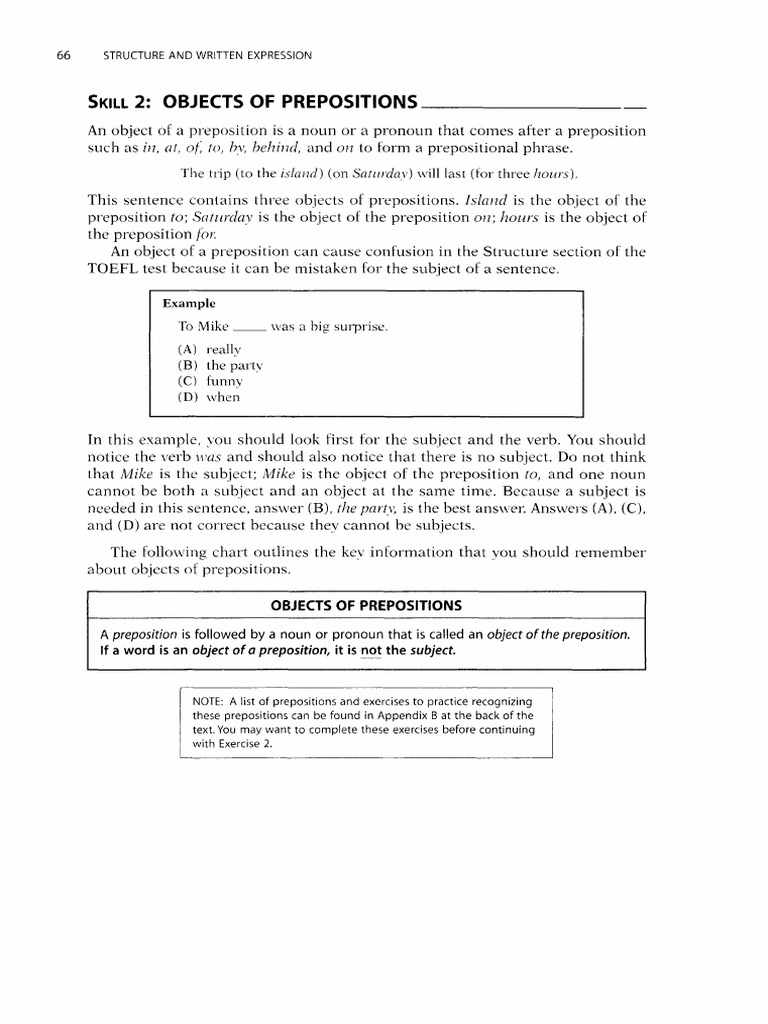 Skill 2-Object F Preposition | PDF