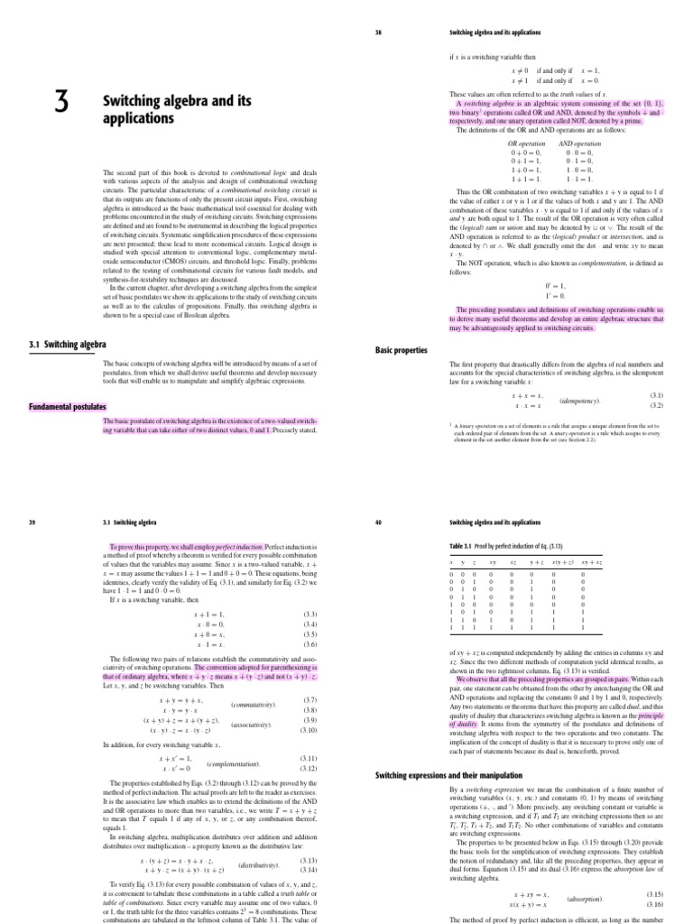 Switching Algebra | PDF