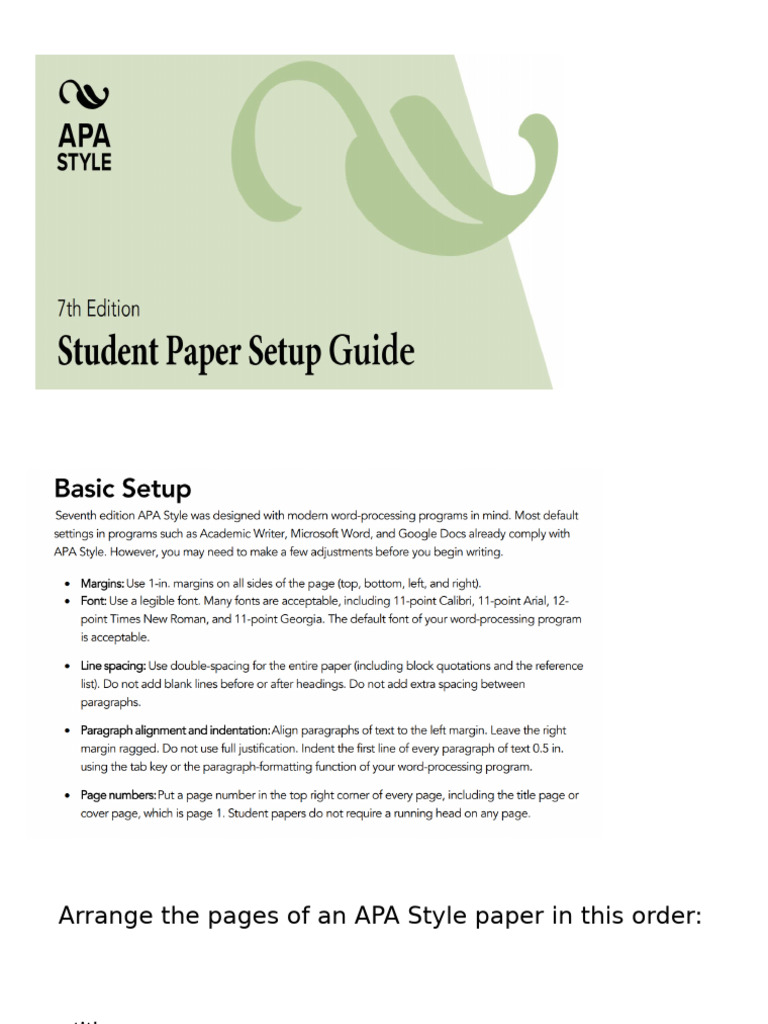 Apa Student Format | PDF