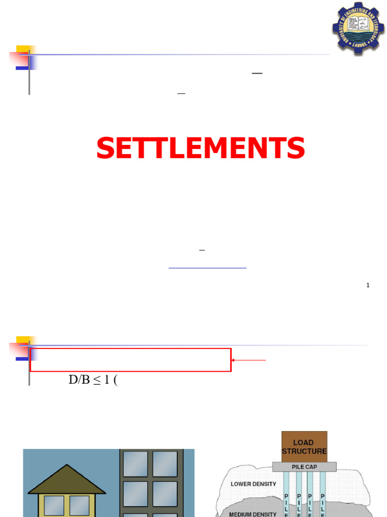 Settlements Lecture-1 | PDF