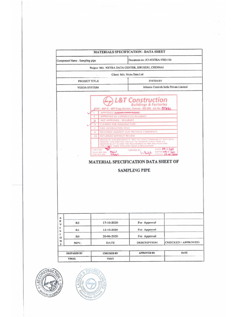 Nxtra approved VESDA sample pipe | PDF
