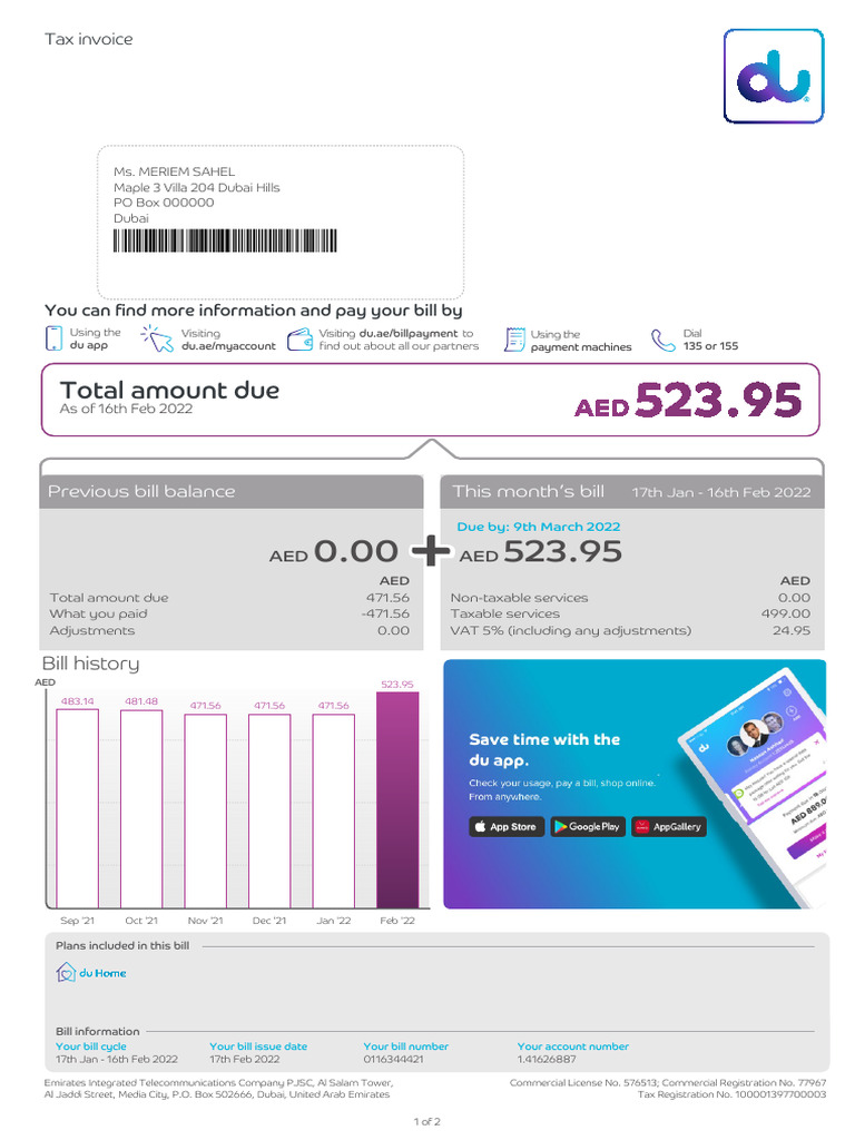 Total Amount Due: You Can Find More Information and Pay Your Bill by | PDF