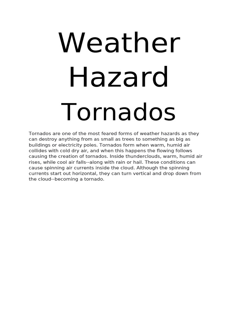 Weather Hazard | PDF