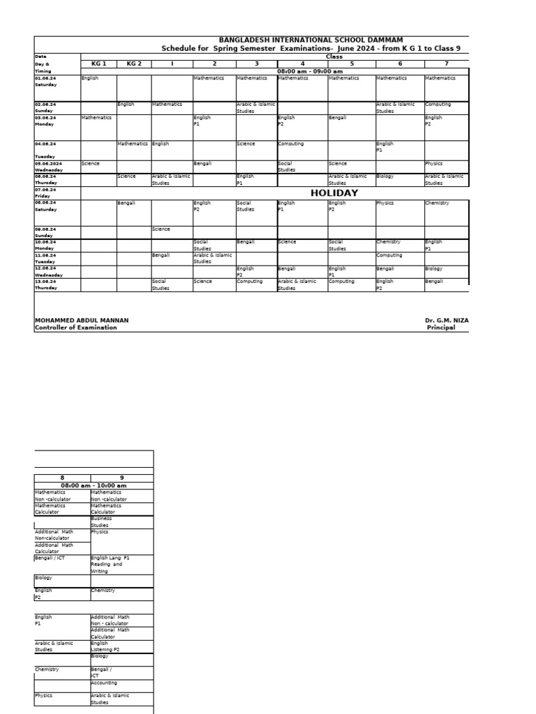 Exam Portion - Spring Semester Examinations - AY 2023-24, Grade 7 | PDF
