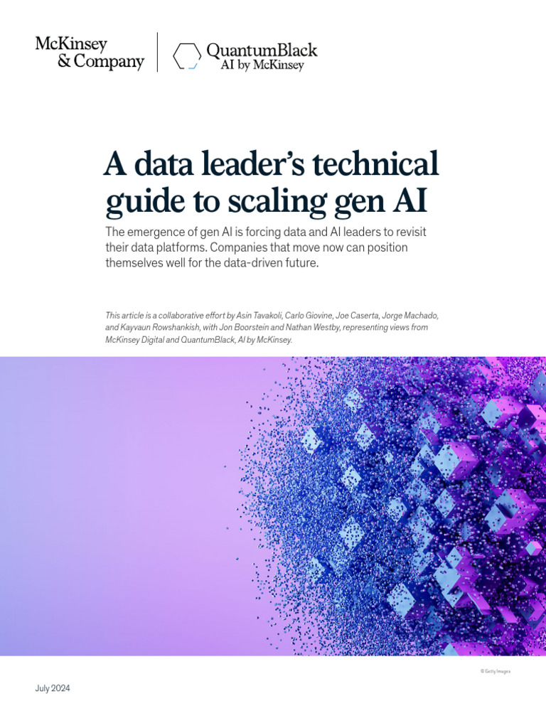 A Data Leaders Technical Guide To Scaling Gen Ai | PDF