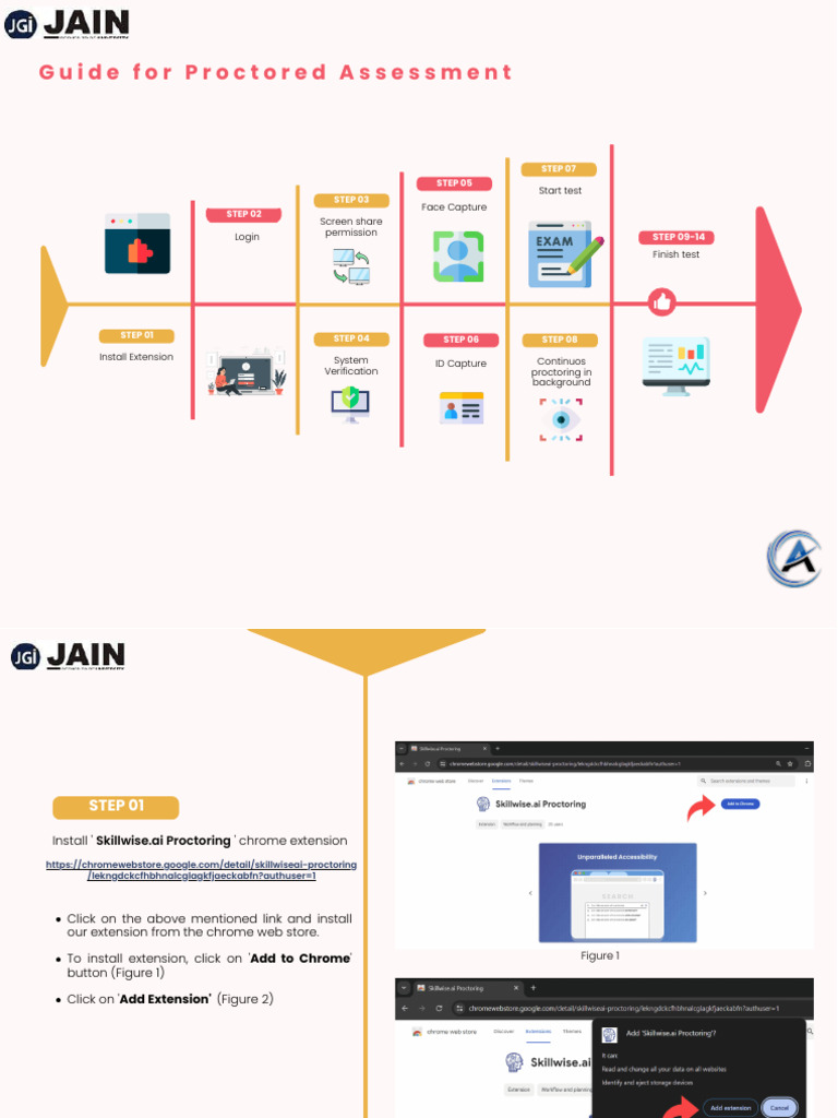 Jain Online Exam-Proctoring-Guide | PDF | Multiple Choice | Computers