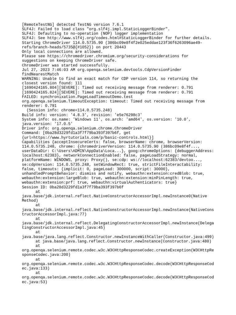 Test NG Errors | PDF