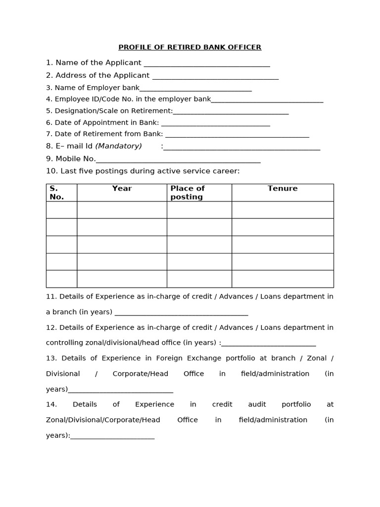 Profile of Retired Officers | PDF