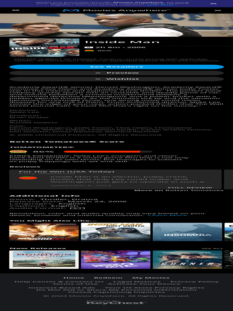 Inside Man Full Movie Movies Anywhere | PDF