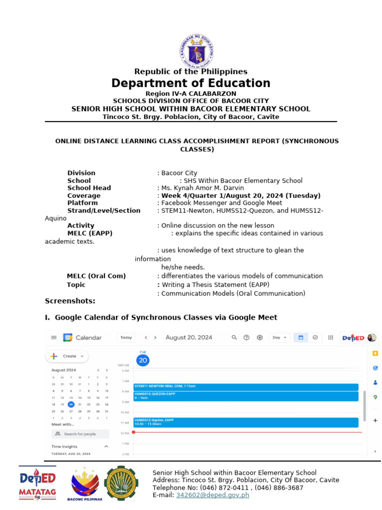 FIGUEROA-Accomplishment Report (ODL, August 20, 2024) | PDF