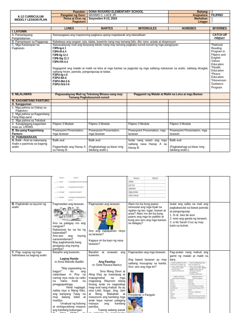 DLL Filipino Q1 Week7 | PDF