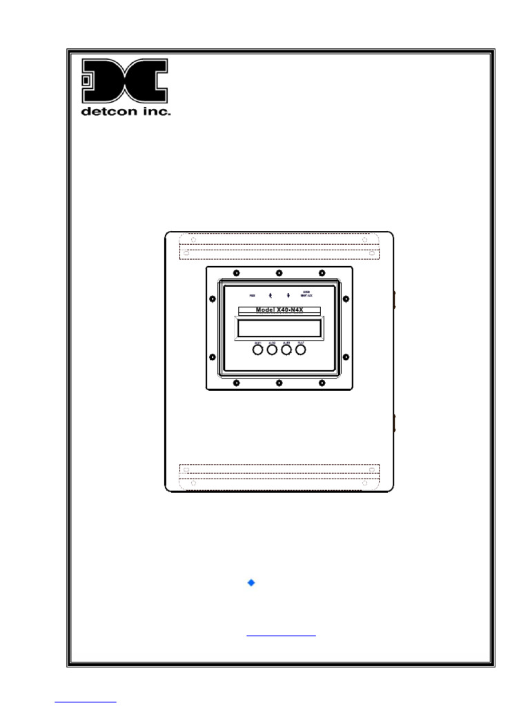Detcon X40 Controller Manual | PDF