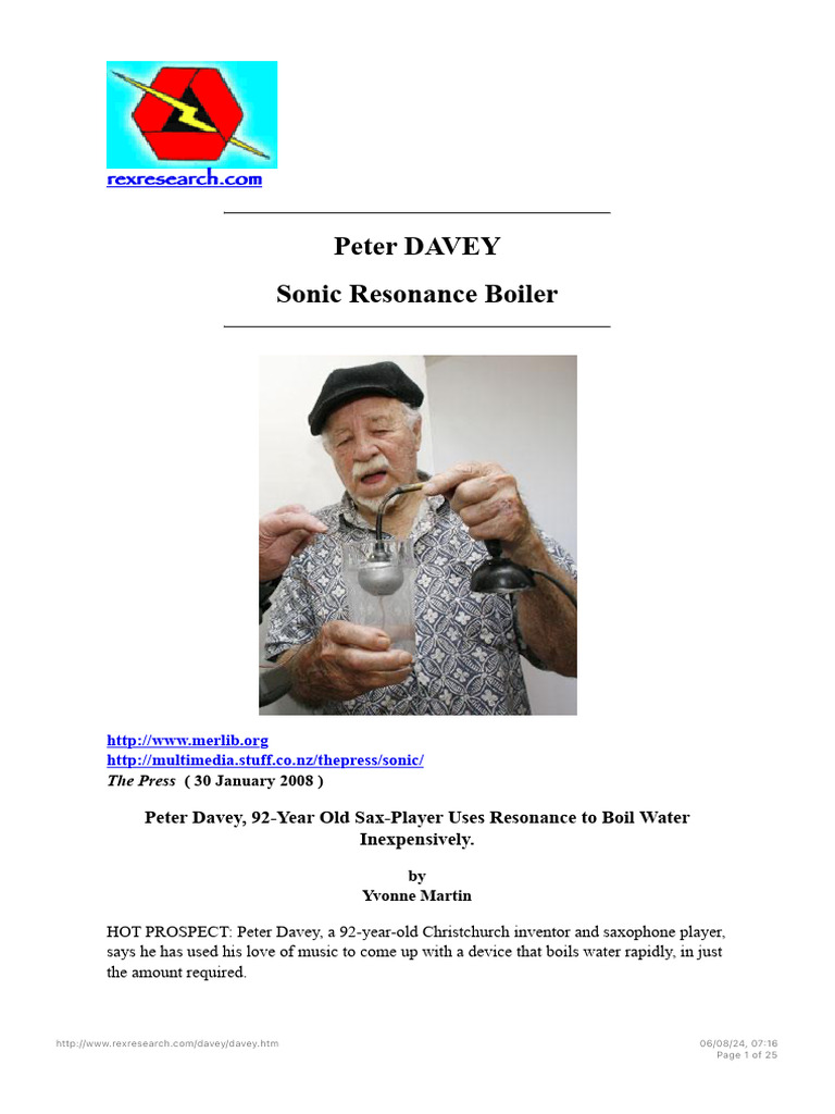 Peter Davey - Sonic Resonance Boiler | PDF