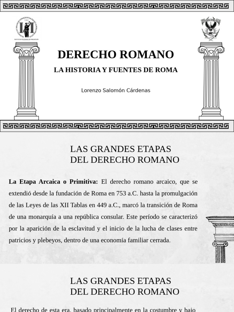 Derecho Romano - Unidad I - Las Grandes Etapas Del Derecho Romano | PDF