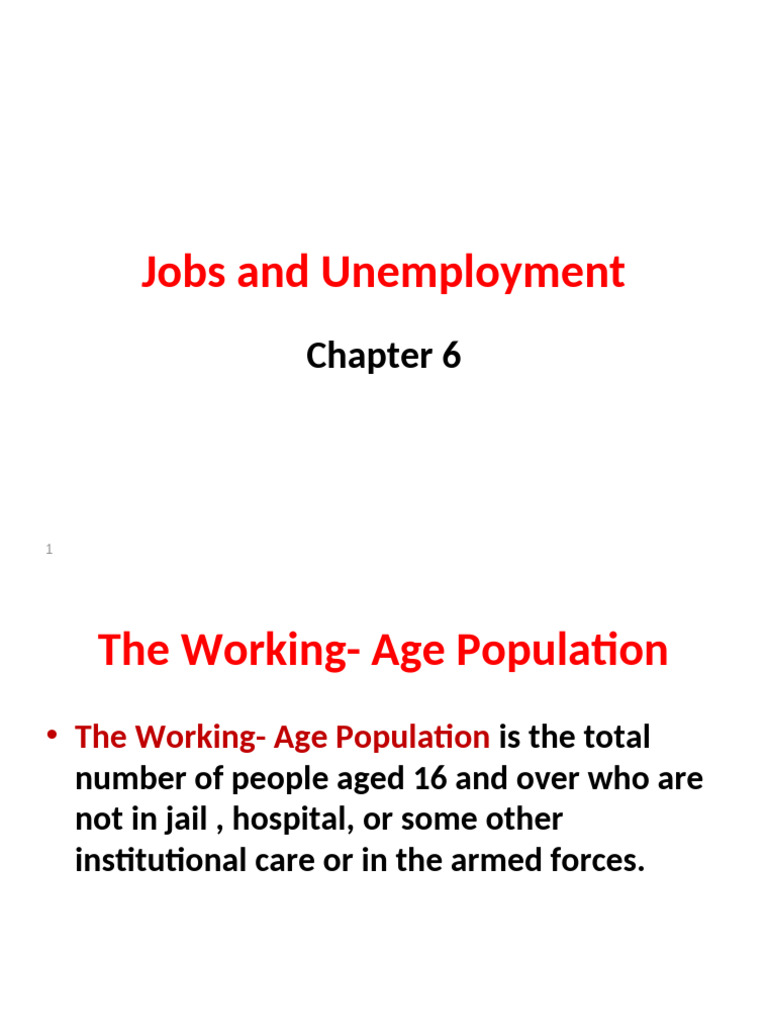 Chapter 6 - Jobs and Unemployment | PDF