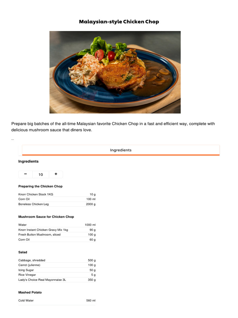 Chicken Chop - The Malaysian Way - RecipeBack ButtonSearch IconFilter ...
