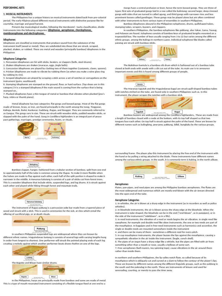 3.performing Arts | PDF | String Instruments | Musical Instruments