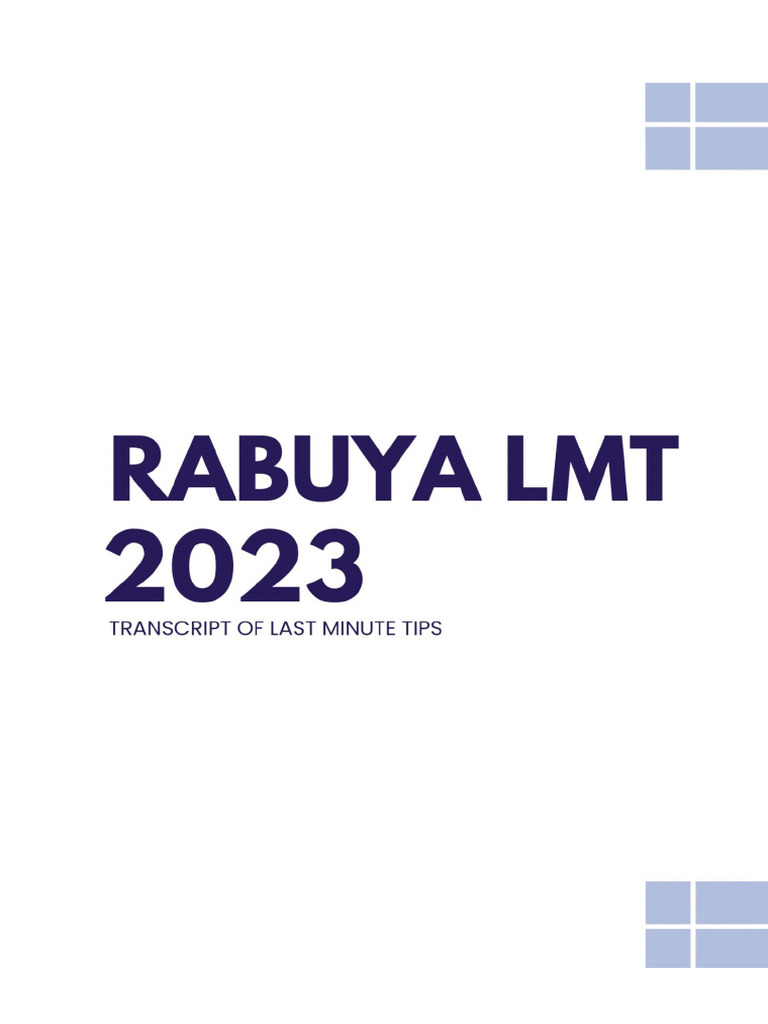Rabuya LMT 2023 | PDF